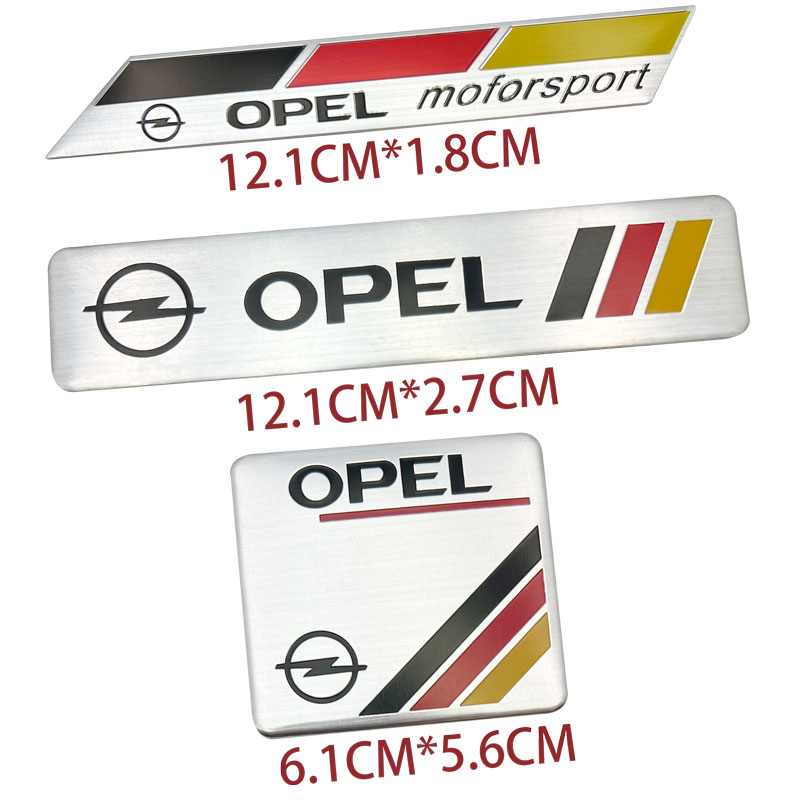 OPEL Logo Car Sticker Rectangular Square Rear Luggage Mudguard Side ...
