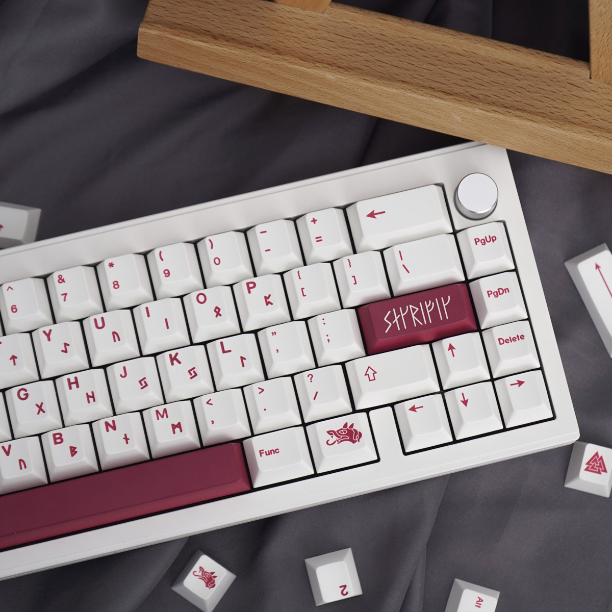 -LW- White Blood Sacrifice PBT Keycaps CHERRY Profile Mechanical ...