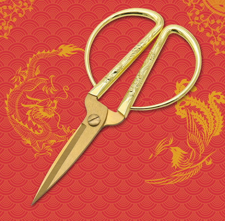 Golden Scissors Opening Ribbon Cutting Scissors Wedding Scissors ...