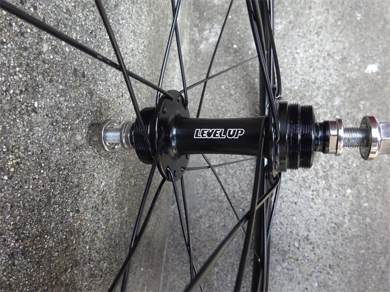 LEVEL UP 700c fixed gear wheelset bike high strength aluminium rim ...
