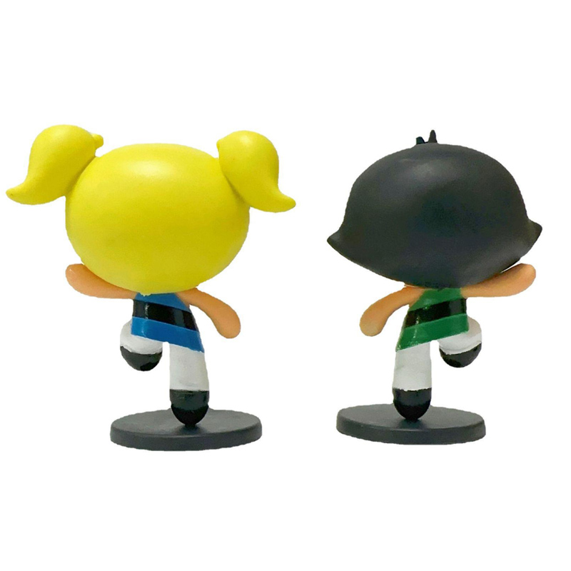 4Pcs/Set The Powerpuff Girls Anime Figure Blossom Bubbles Buttercup Q ...