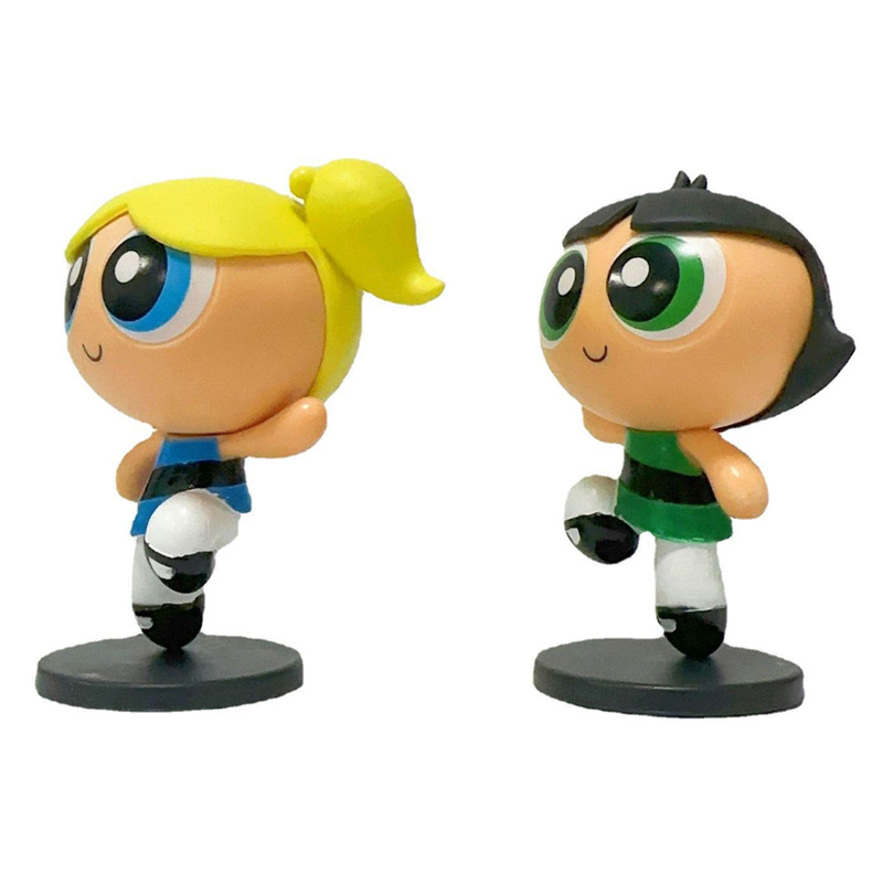 4Pcs/Set The Powerpuff Girls Anime Figure Blossom Bubbles Buttercup Q ...