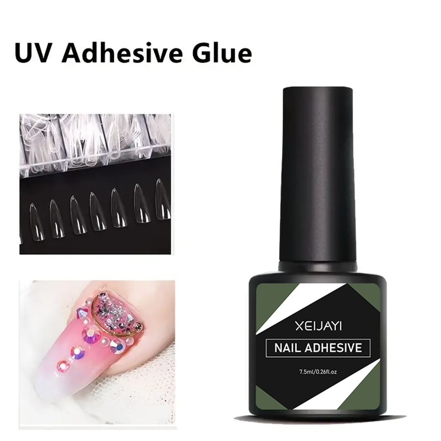 Fast-drying Nail Adhesive - Strong Bonding, Uv Gel Formula for Acrylic ...
