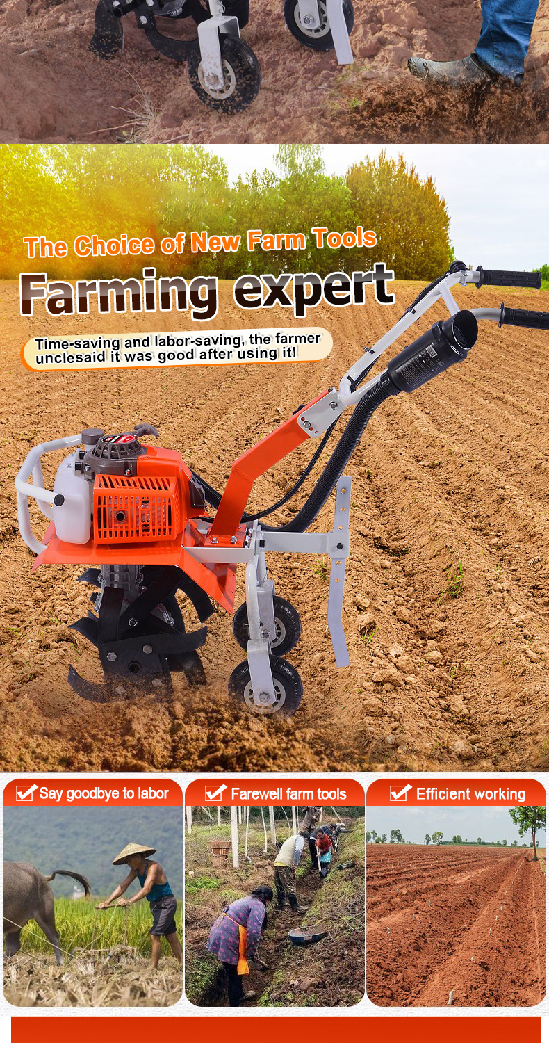 Micro-Tiller, Plowing, Soil Turning And Rotary Tiller, Wasteland ...
