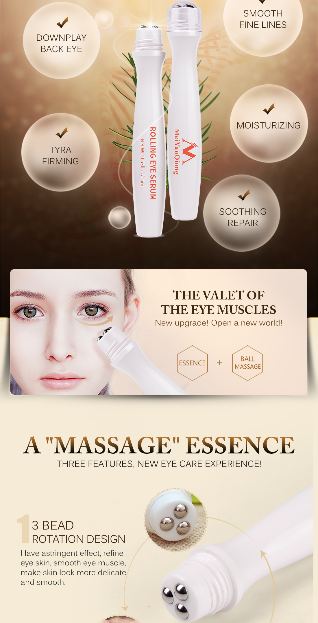 MeiYanQiong FDA Eye Essence Skin Care Eye Bags Anti-Puffiness ...