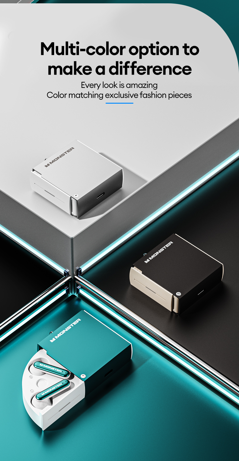 Monster XKT17 True Wireless Bluetooth Earphone HIFI Sound Quality Smart Touch Fully Compatible ...