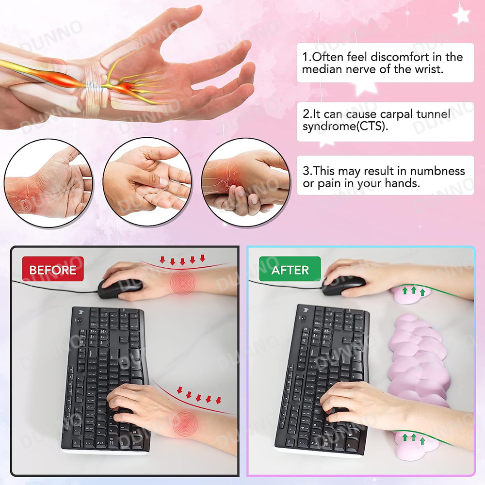 Cloud Keyboard Wrist Rest Soft Leather Memory Foam Wrist Support ...