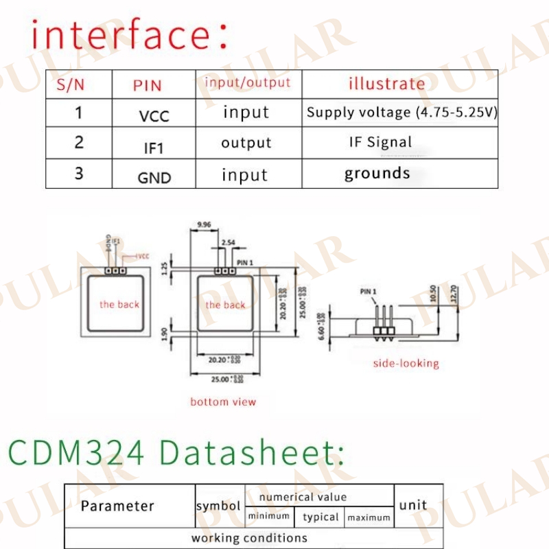 Radar Sensor Module Microwave Body Induction Module 24ghz Cdm324 Radar Induction Switch Sensor