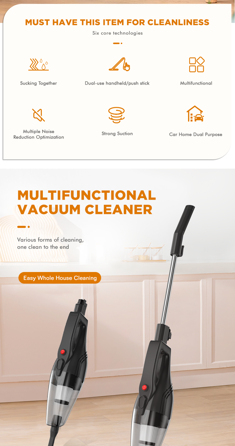 Dreepor Vacuum Strong Suction Vacuum Cleaner Household Handheld ...