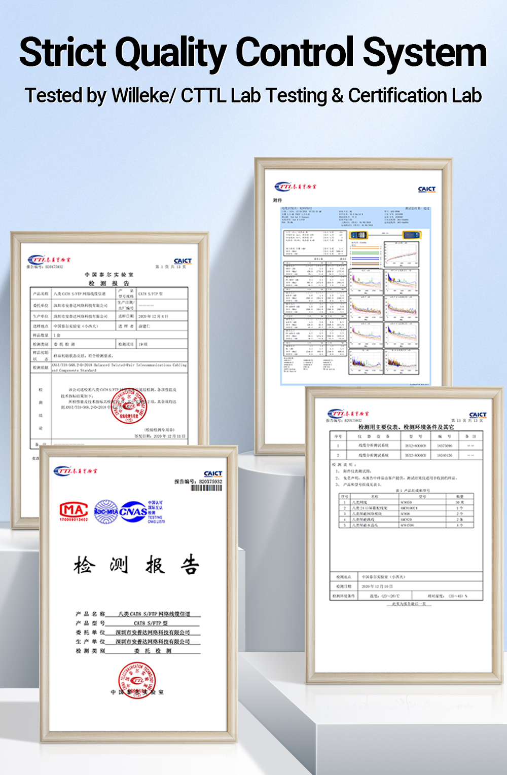 Ampcom Cat7 Rj45 Connector Enhanced Pass Through Design For Seamless Cat 6a And Cat 7 Network