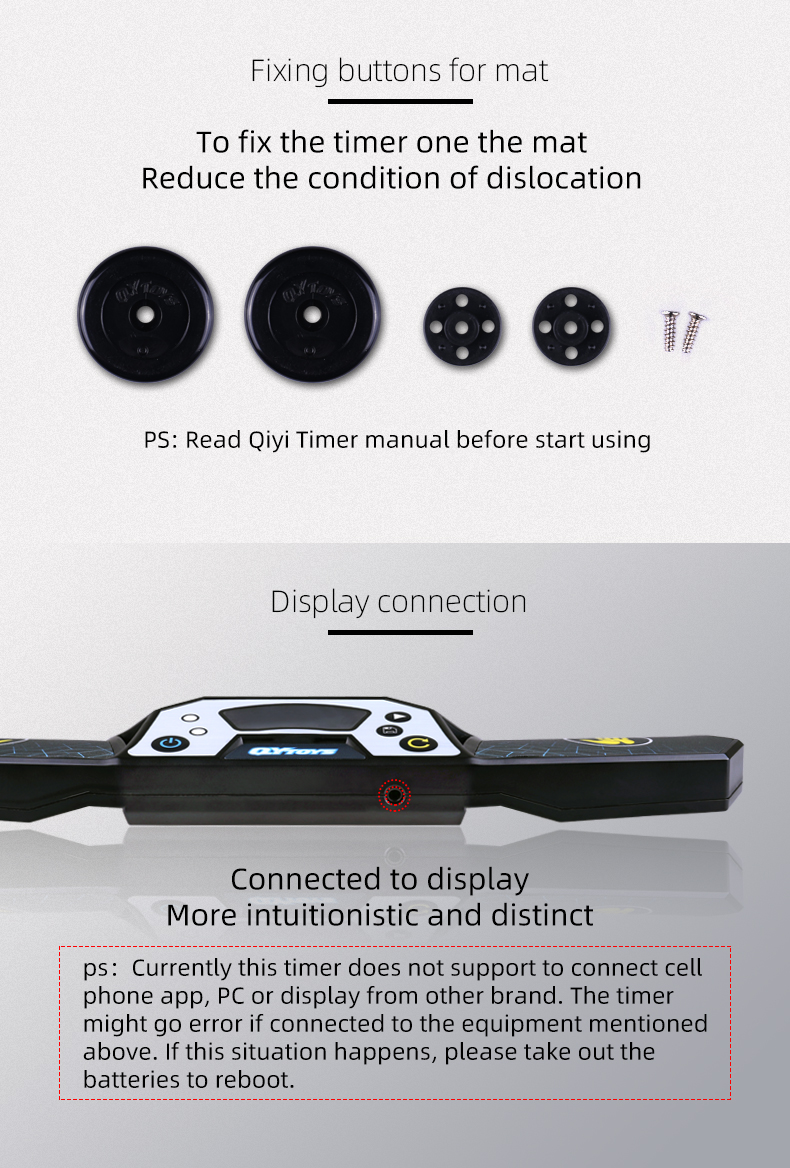 QiYi Timer Magic Cube Speed Digital Timer Connect To Computer Puzzle ...