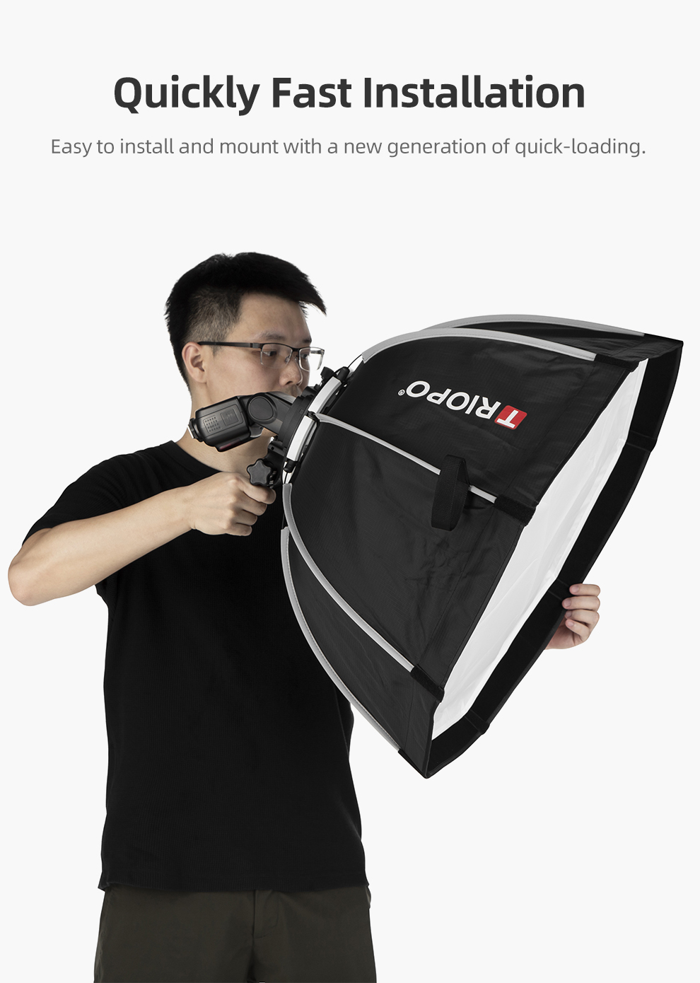 Triopo 55cm/65cm/90cm Speedlite Portable Octagon Umbrella Softbox with ...