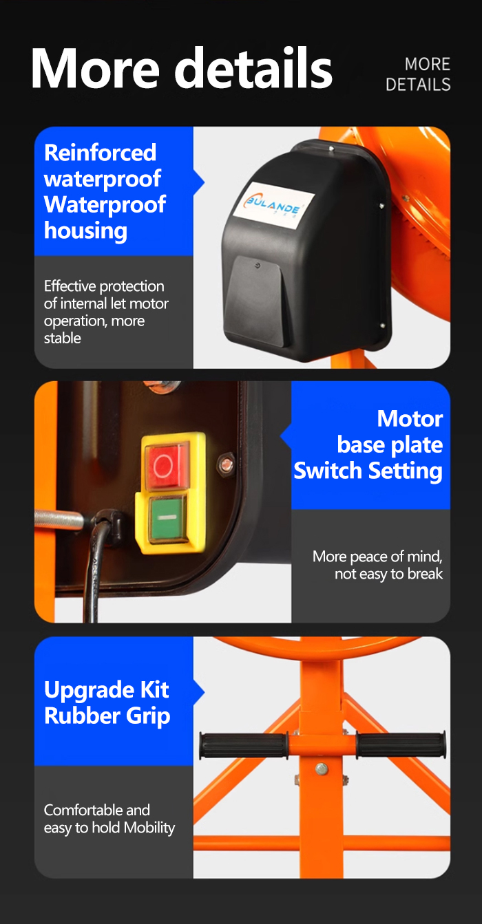 70-240L Electric Concrete Mixer Saturn Half bagger Concrete / Cement ...