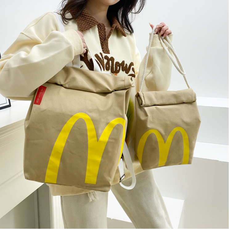 Mcdonald's Bag Paper Bag Backpack Women's Backpack Large Capacity ...