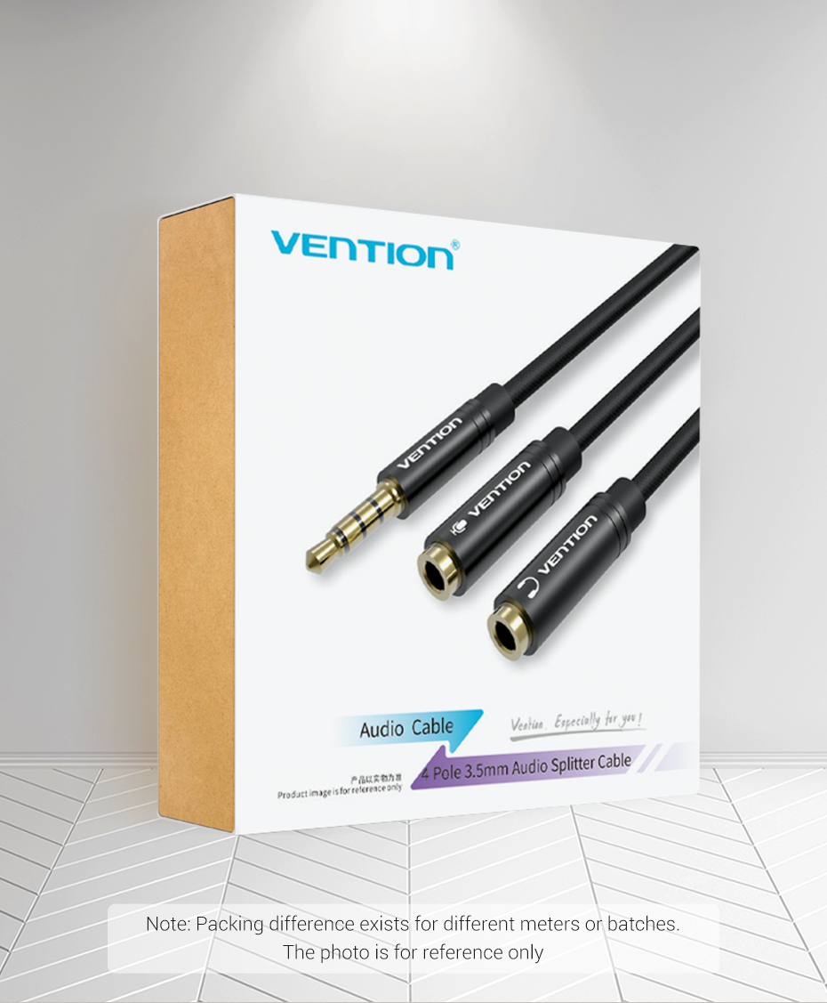 Vention 3.5mm Jack Plug Audio Splitter Extension splitter Earphone ...