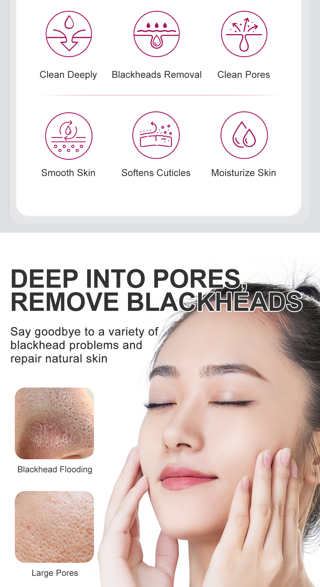 RtopR Mango Blackhead Remover Mask Deep Clean Pores Acne Treatment ...