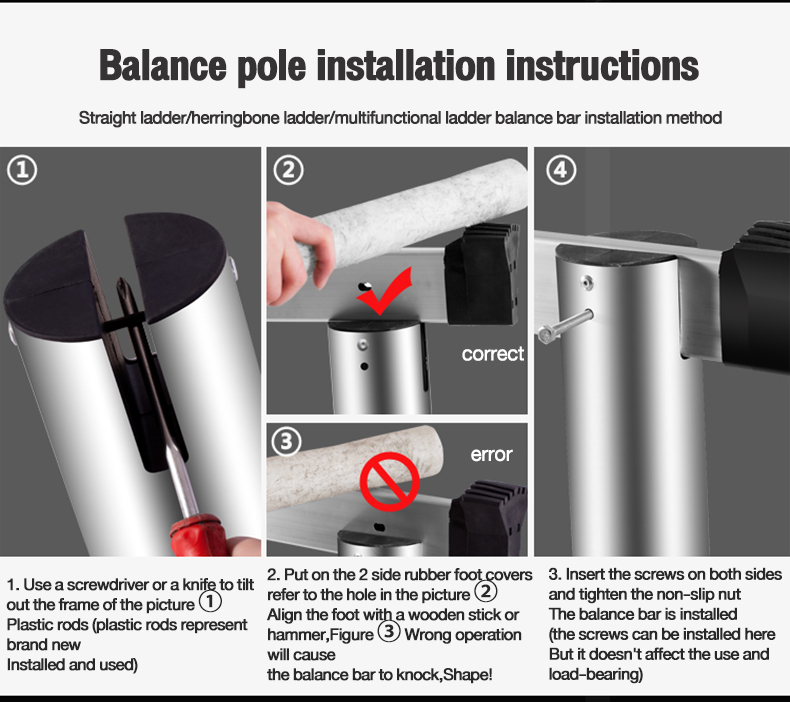 Telescopic foldable Ladder folding aluminum ladder,multi-function ...