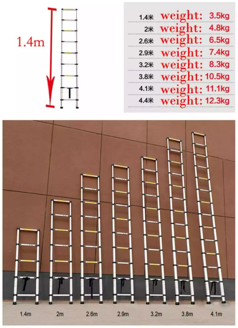 Telescopic foldable Ladder folding aluminum ladder,multi-function ...
