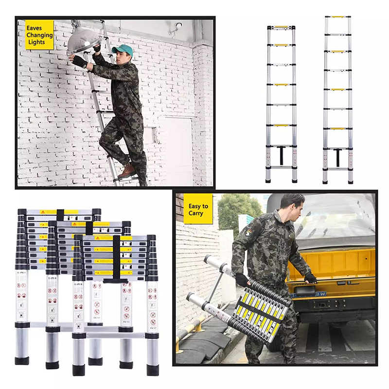 Telescopic foldable Ladder folding aluminum ladder,multi-function ...