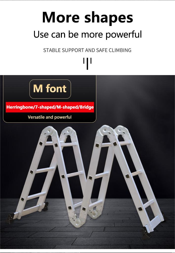 Multi Purpose Aluminum 12FT 16FT 20FT Foldable Ladder 3x4 4x4 4X5 ...