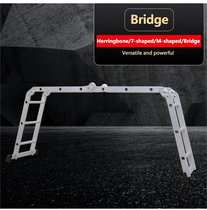 Ladder Multifunctional Ladder 3.7M/4.7M/5.8M Aluminum Folding Ladder ...