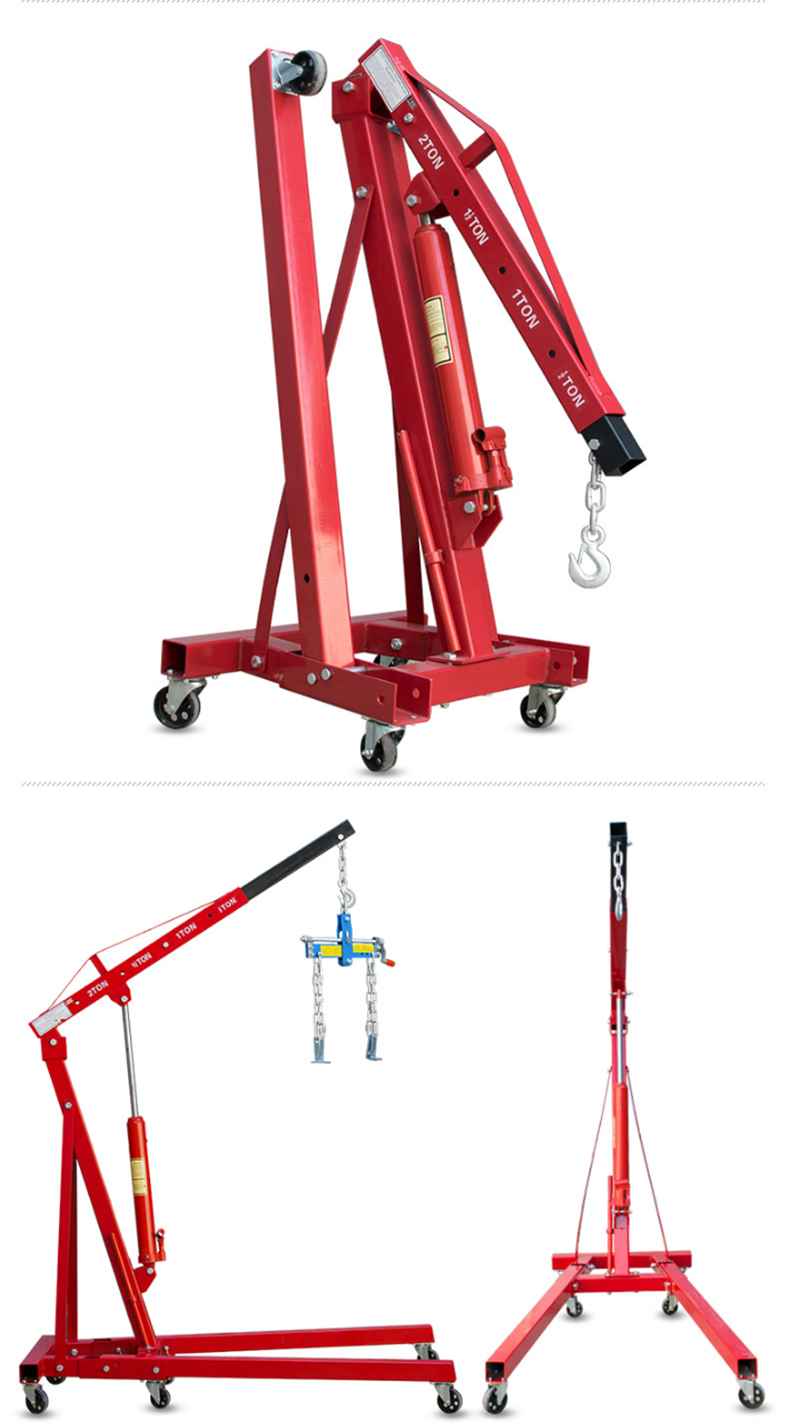 Heavy Duty Engine Crane 2 Ton Folding Engine Crane Hoist，Hydraulic car ...
