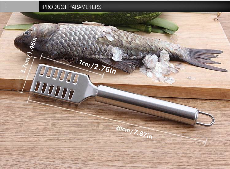 Stainless Steel Fish Scale Cleaner Remover Scaler Descaler Home ...