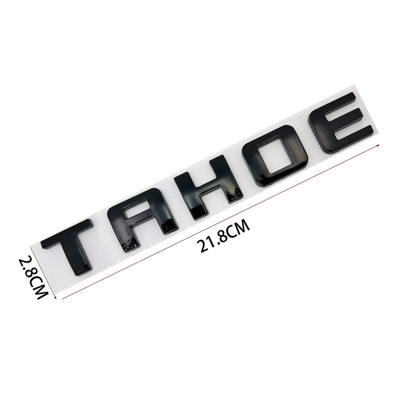 3D ABS (plastic) Black Chrome TAHOE Logo Car Letters Sticker Decal Rear ...