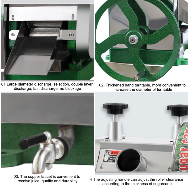 Manual Sugar Cane Juice Extractor Stainless Rollers Heavy Duty | Shopee ...