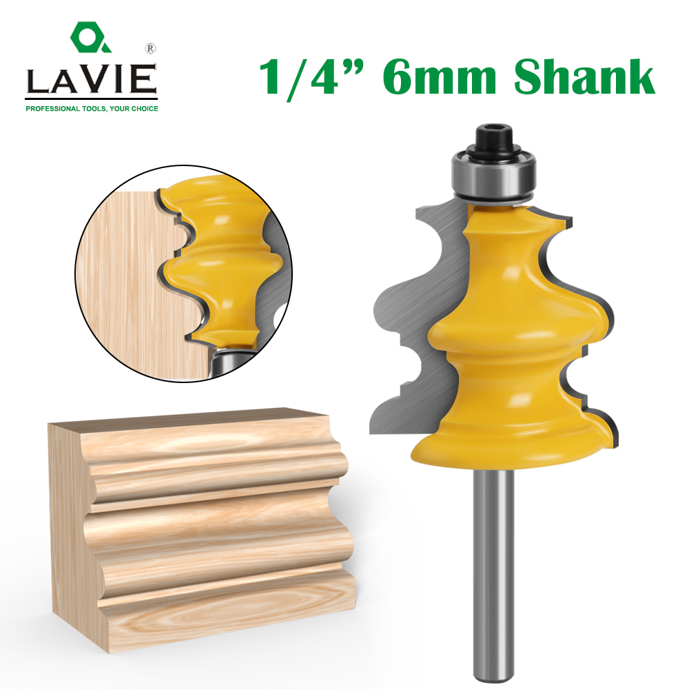 LAVIE 1pc 6MM 1/4" Shank Handrail Architectural Moulding Router Bit ...