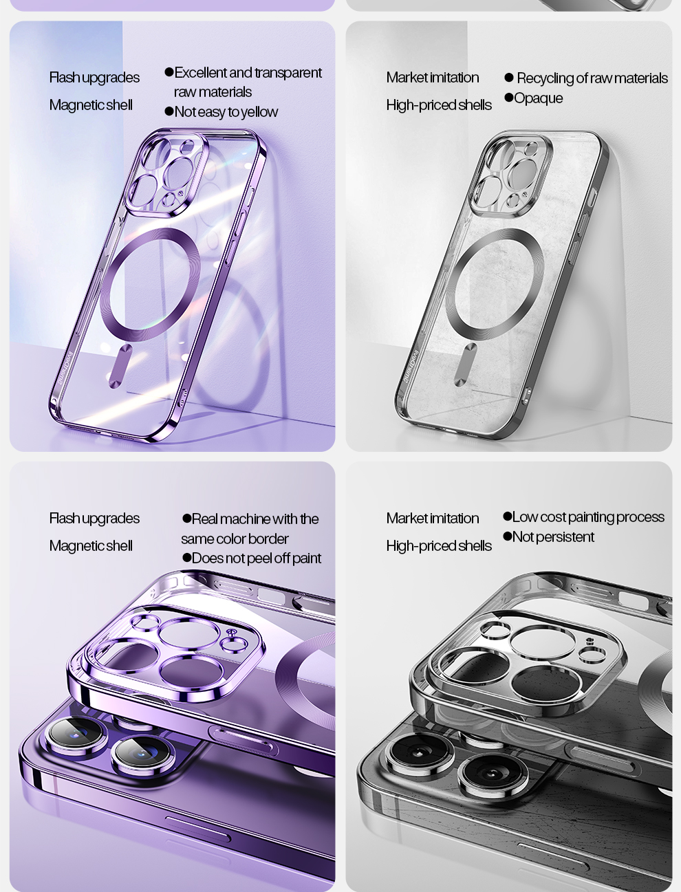 SmartDevil Slick Magnetic Soft Phone Case For iPhone 14promax/14pro/14 ...
