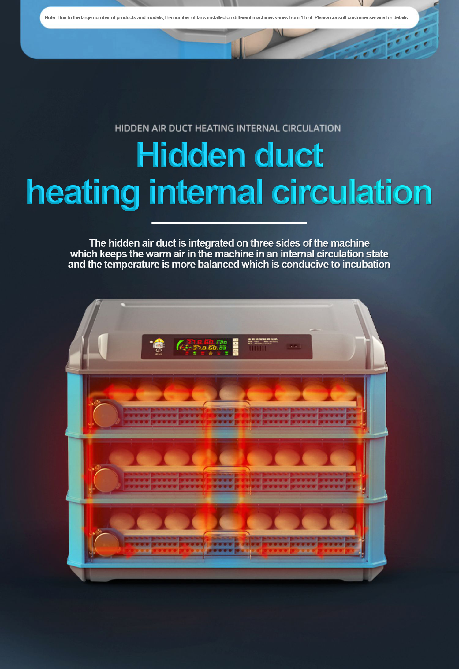 300 Egg incubator fully automatic Drawer type incubator All-in-one hatching temperature humidity ...