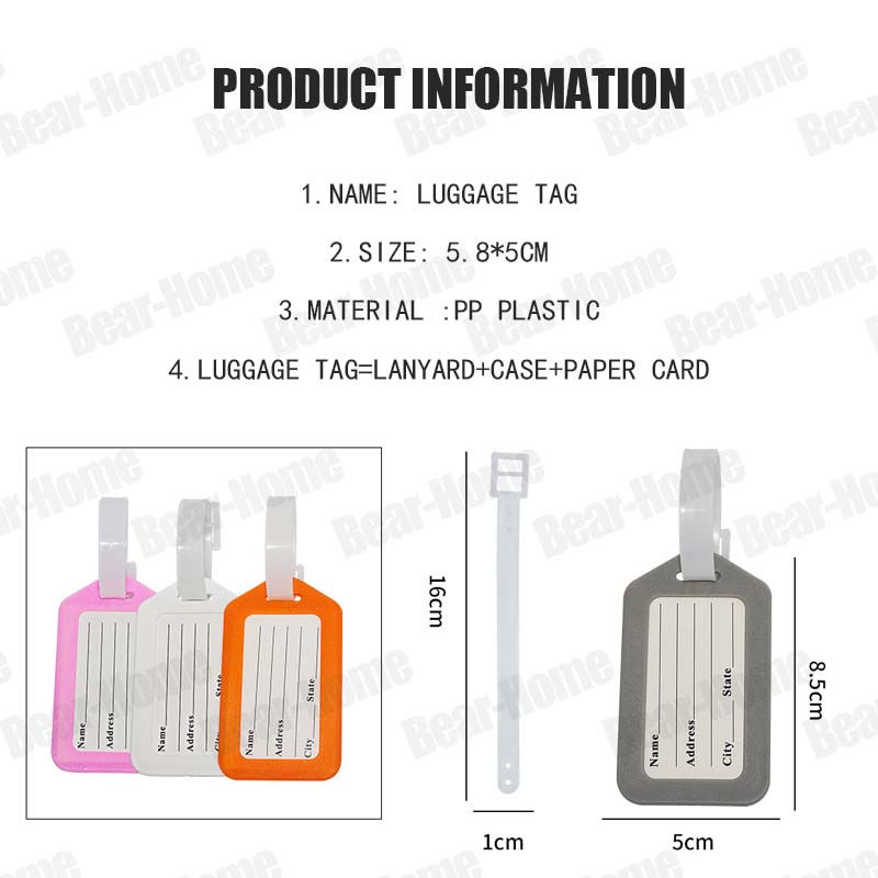 【2-4pcs】Travel Bag Tag Plastic Luggage Tags Suitcase Tags School Bag ...