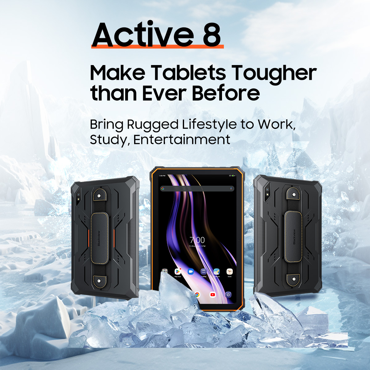 Blackview Active 8 6+128GB 10.36-inch Unisoc T616 Octa-core 22000mAh Tough Tablet | Shopee ...