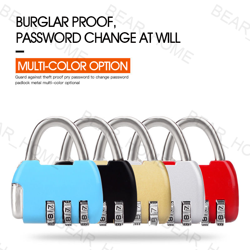 3Digit Padlock Digit Combination Lock Suitcase Luggage Password Lock ...