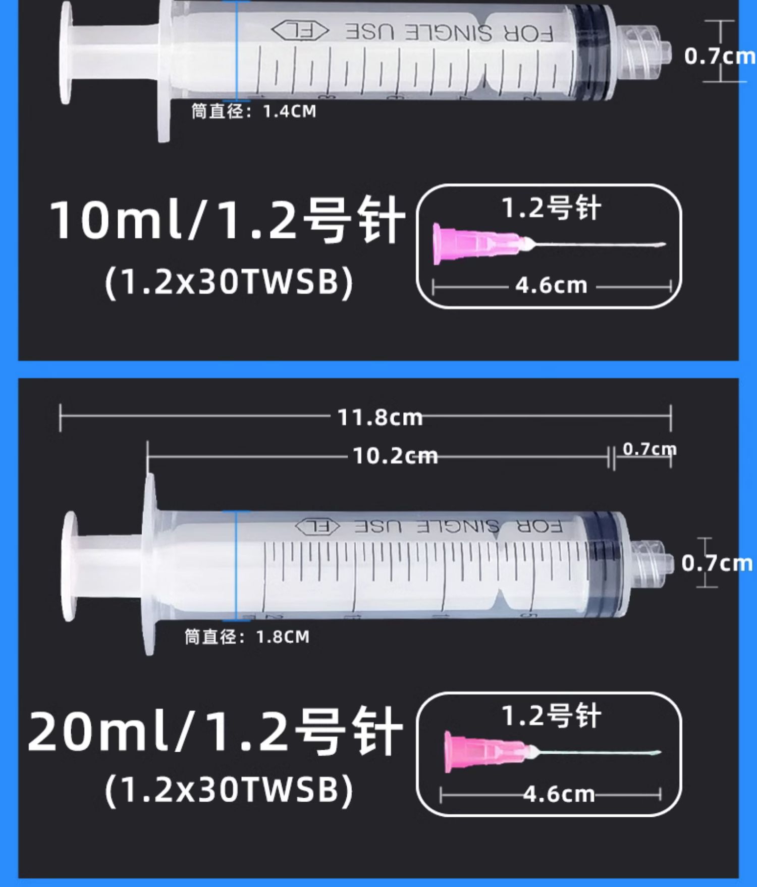 Medical Disposable Screw Syringe 1/2/5/10ml 20ml Screw Syringe Syringe ...