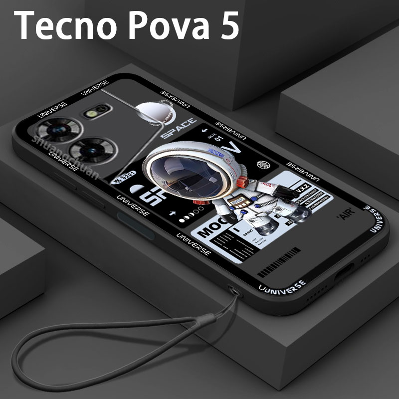 4in1 Tecno Pova 5 Phone Case Pova 5 pro Ceramic protective film+lens ...