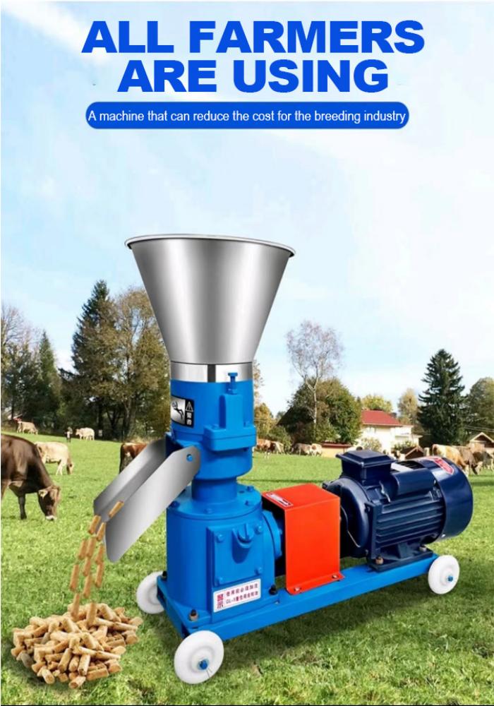 Feed pellet machine 220v small dry and wet straw crushing granulator pelletizer machine feeds ...