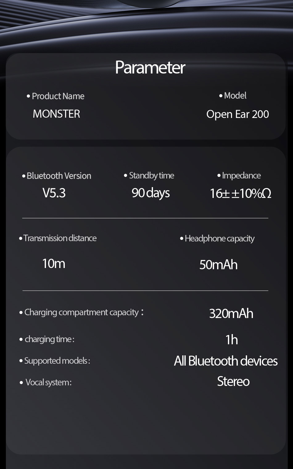 Monster Open Ear 200 Noise-Cancelling Bluetooth Earphone Sport ...