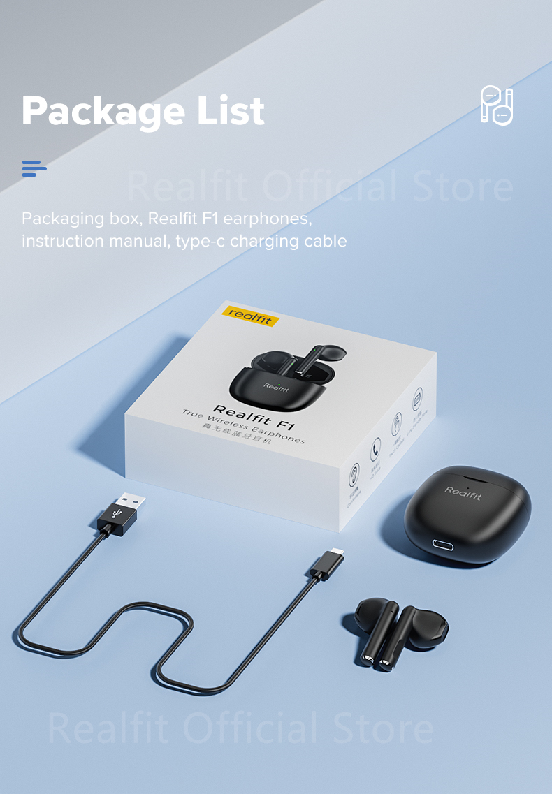 Realfit F1 Bluetooth Earphone Excellent HIFI Quality Wireless Earbuds ...