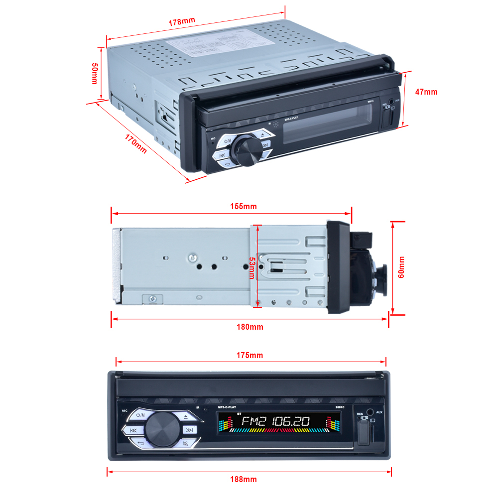 ESSGOO 7 inch DVR Android car player Multi-function Car Radio Multimedia Video Player ...