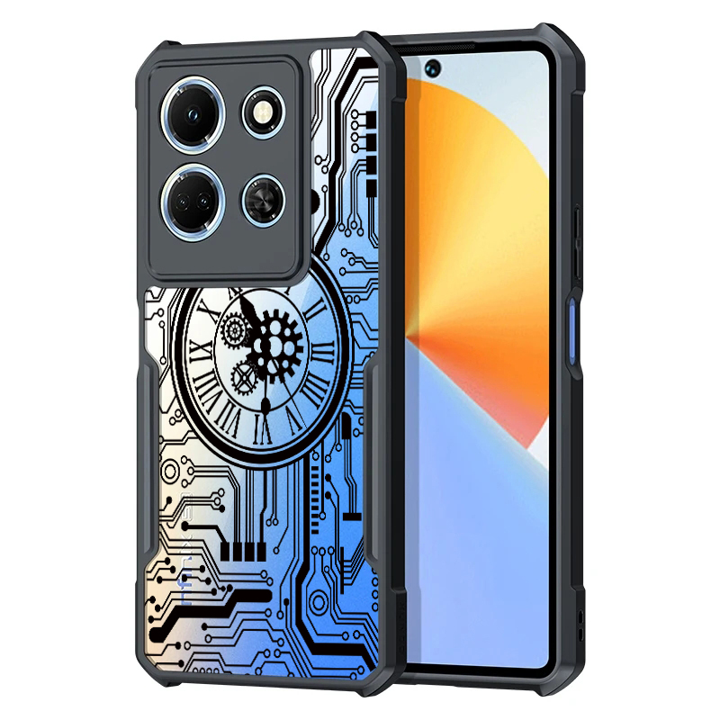 Mechanical Clocks Pattern Clear Shockproof Case Infinix Note 30 Pro 30i ...