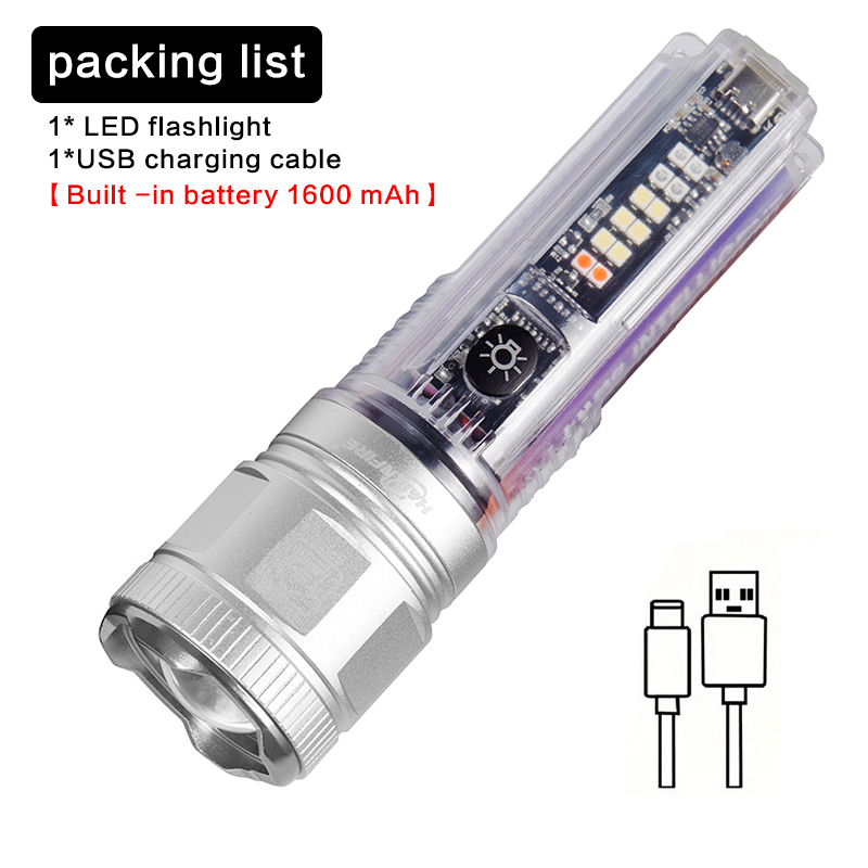 Haixnfire X36 Solar Charging Flashlight Xhp50 Led Floodlight Usb ...