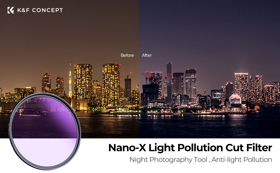 K&F Concept Natural Night Filter Light Pollution Filter for Night Sky ...