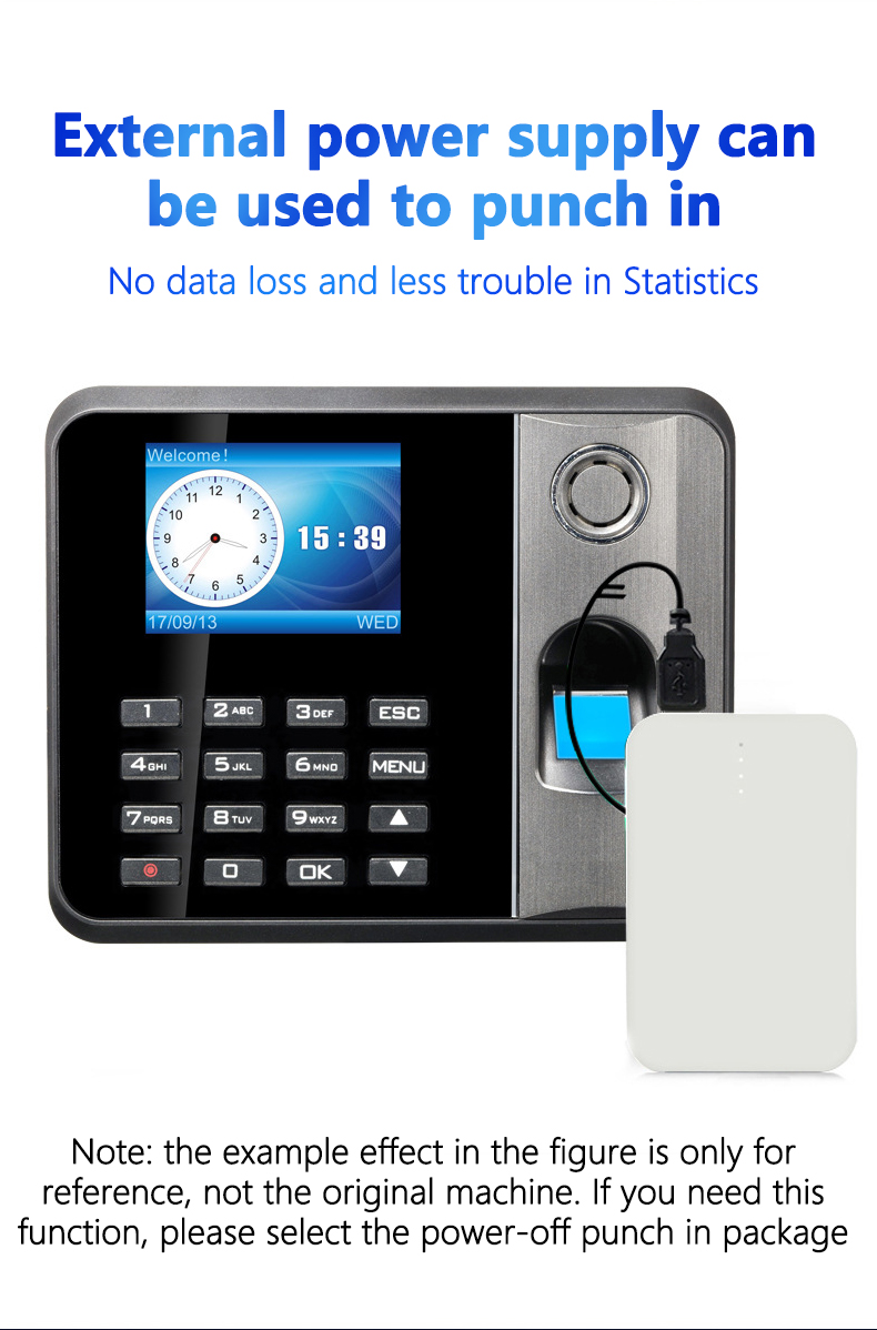 Biometric fingerprint attendance recorder work check-in punch card ...