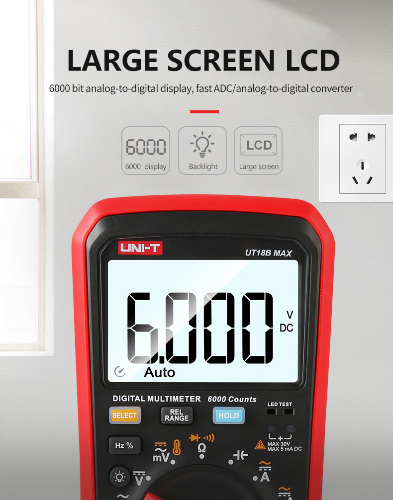UNI-T True RMS Digital Multimeter UT15B MAX UT17B MAX UT18B MAX AC DC 10A 1000V Resistance ...