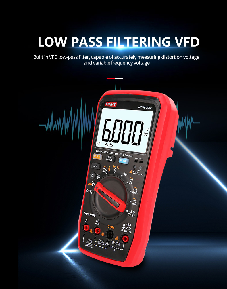 UNI-T True RMS Digital Multimeter UT15B MAX UT17B MAX UT18B MAX AC DC 10A 1000V Resistance ...