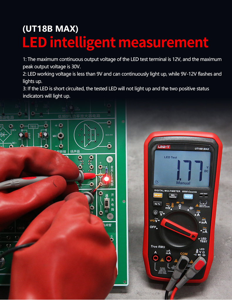 UNI-T True RMS Digital Multimeter UT15B MAX UT17B MAX UT18B MAX AC DC 10A 1000V Resistance ...