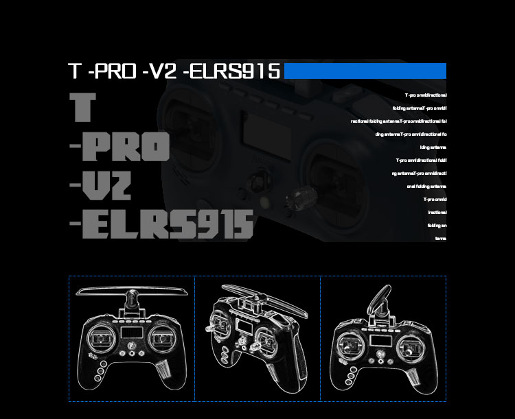 Jumper T-Pro V2 ELRS 1000mW 915Mhz 30dBm ELRS ExpressLRS Radio Control ...