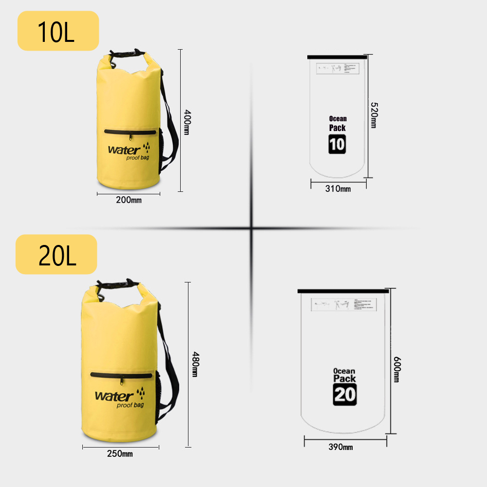 Newboler Waterproof Dry Bag 10L/20L Extra Thick PVC Large Capacity ...